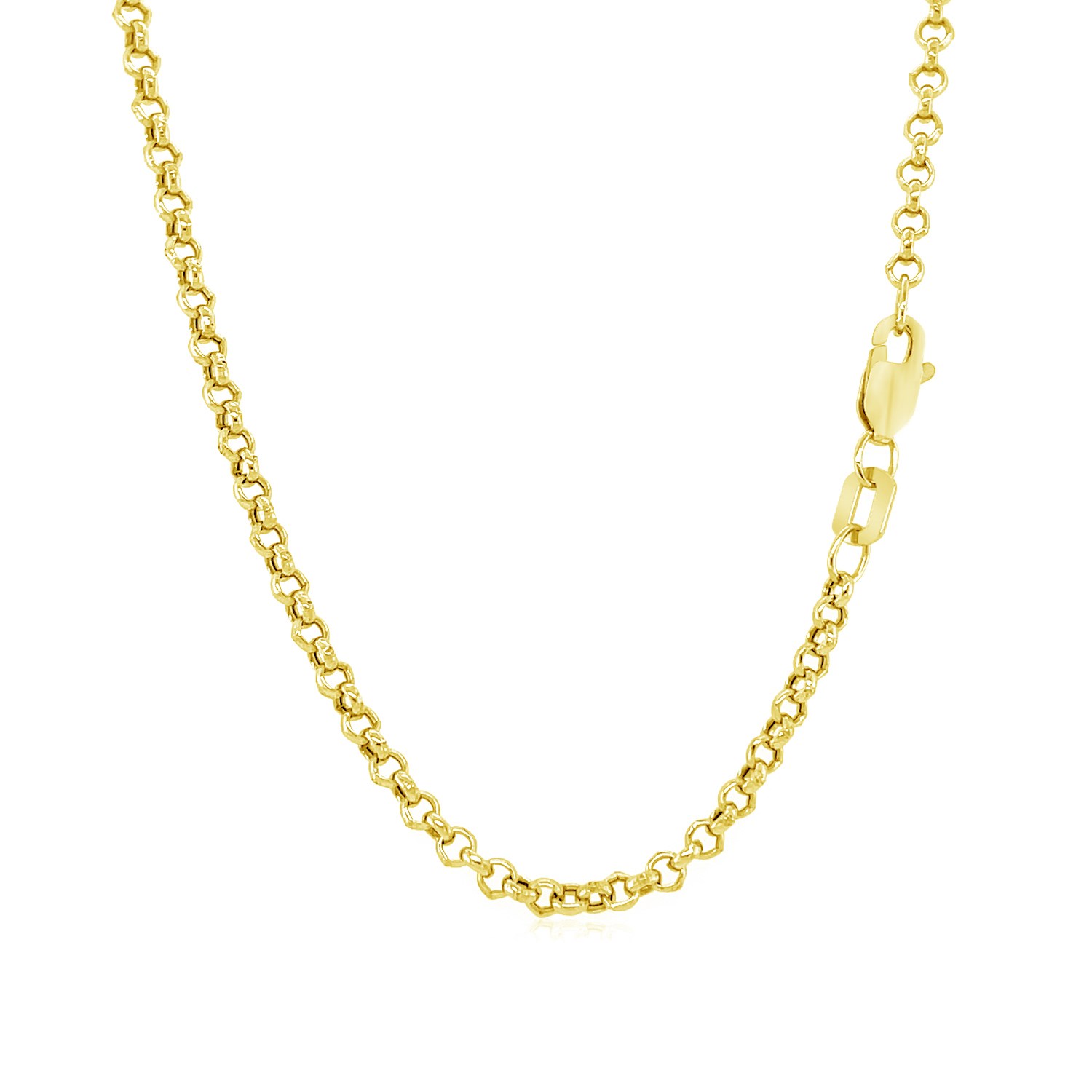 2.3mm 10k Yellow Gold Rolo Chain – My Lux Products